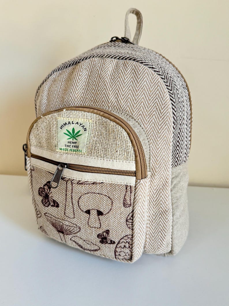 Hemp Backpack | Small Backpack | Nepali Hemp Bag | Mini Bag Women ...