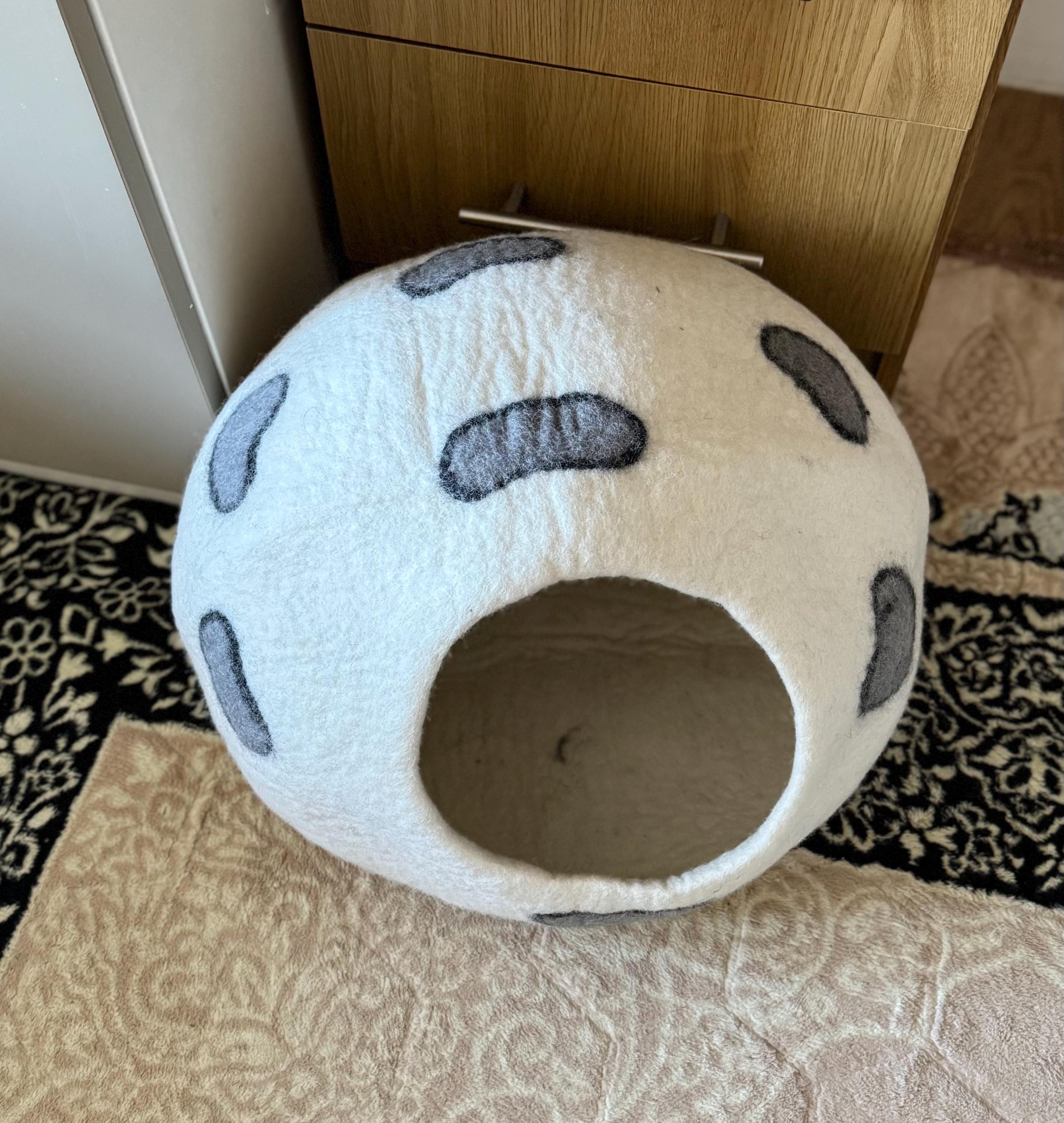 Felt Wool Cat House | Cat Bed | 44 Cm Cat Home | Felt Wool Kitten Cave ...