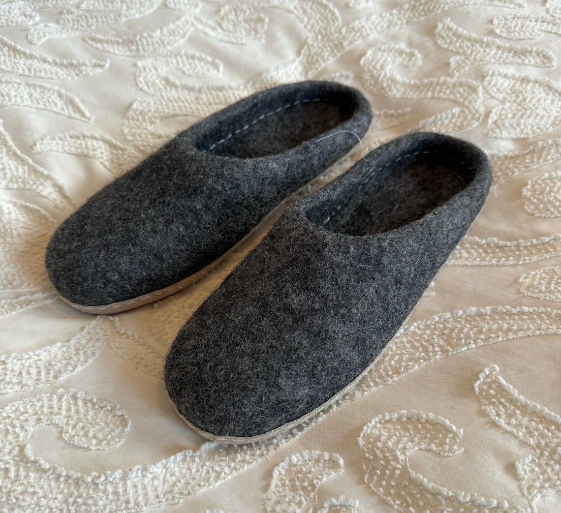 Handmade Wool Felt Slippers: Fair Trade Indoor Shoes - Etsy