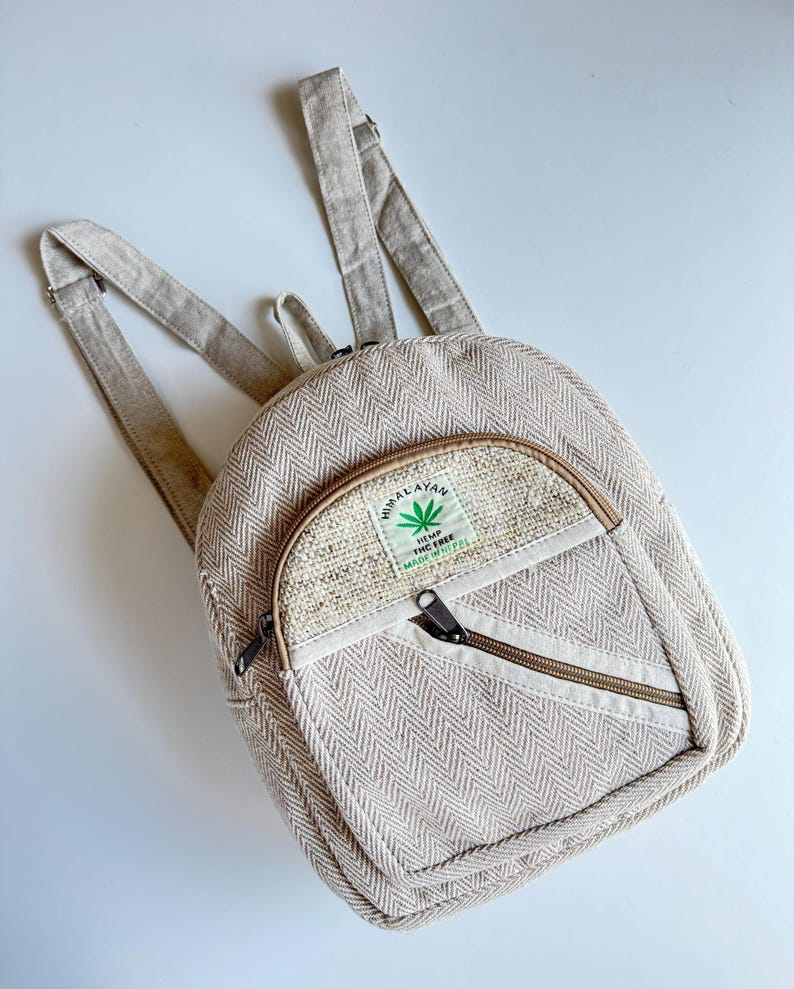 Hemp Backpack | Small Backpack | Nepali Hemp Bag | Mini Bag Women ...