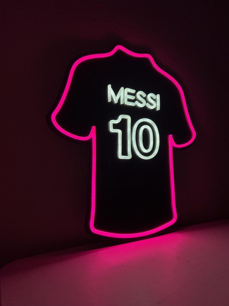 Custom Soccer Jersey Neon Sign,soccer Room Decor, LED Lights,soccer ...