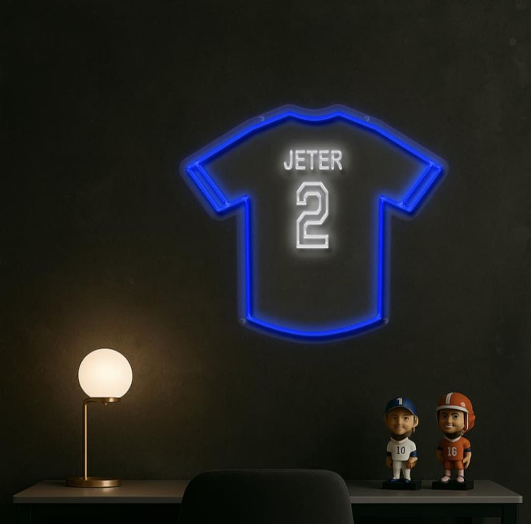 Custom Baseball Jersey Neon Sign, Baseball Room Decor, LED Lights ...