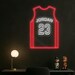 Custom Basketball Jersey Neon Sign,basketball Room Decor, LED Lights ...