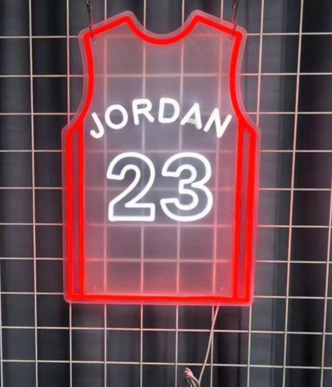 Jordan, LED Sign Jersey, Neon Sign Basketball, Boy Room Deco, Gift for ...