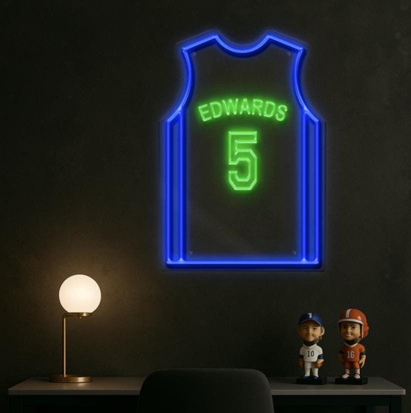 Custom Basketball Jersey Neon Sign,basketball Room Decor, LED Lights ...