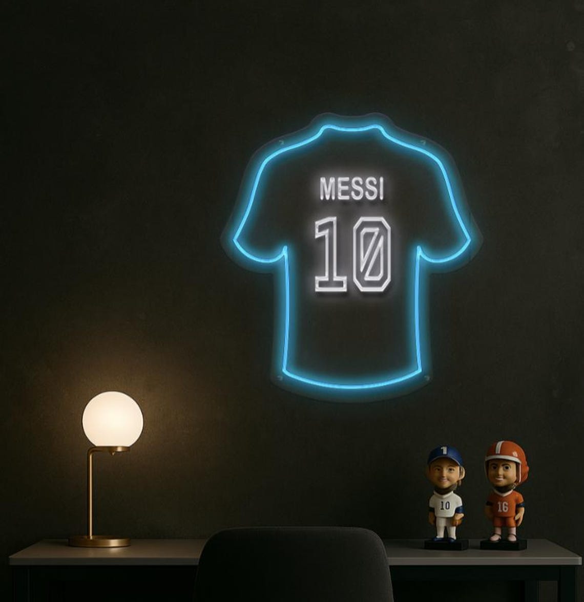 Custom Soccer Jersey Neon Sign,soccer Room Decor, LED Lights,soccer ...