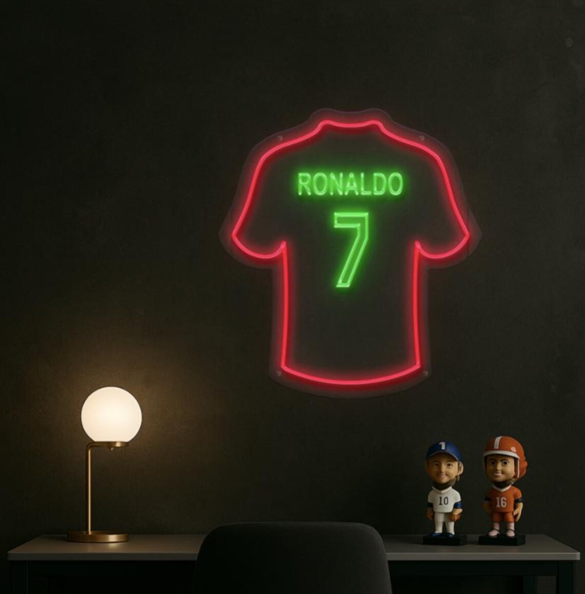 Custom Soccer Jersey Neon Sign,soccer Room Decor, LED Lights,soccer ...