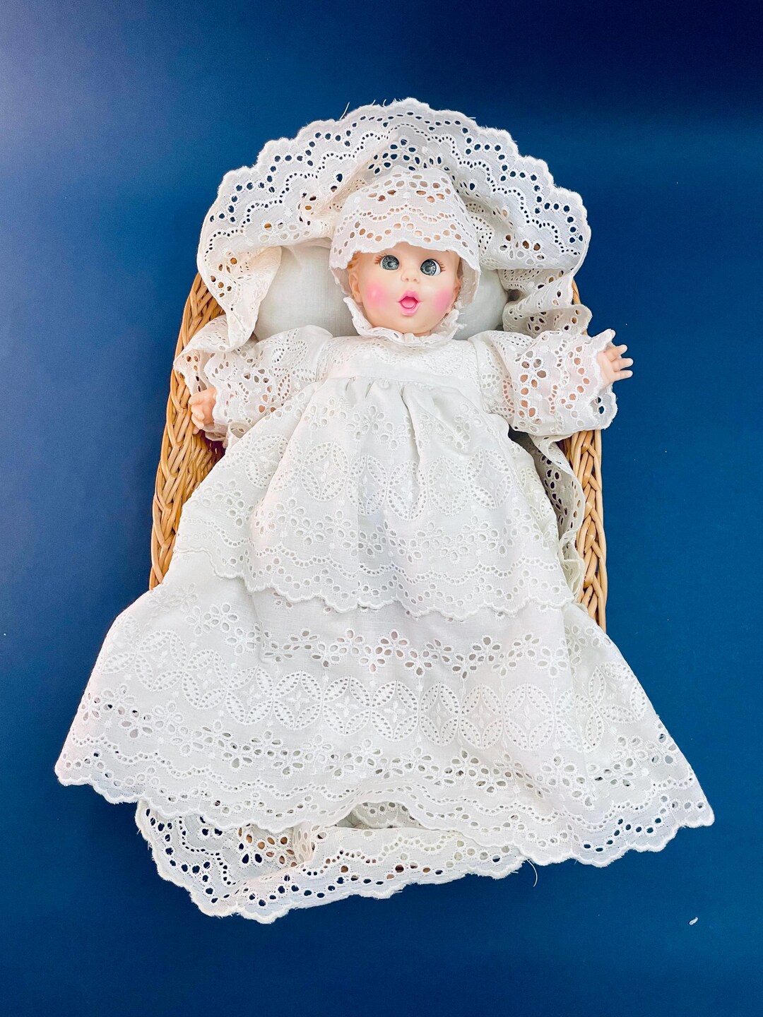 Vintage 1981 Gerber Baby Doll With Lace Christening Gown, Bonnet ...