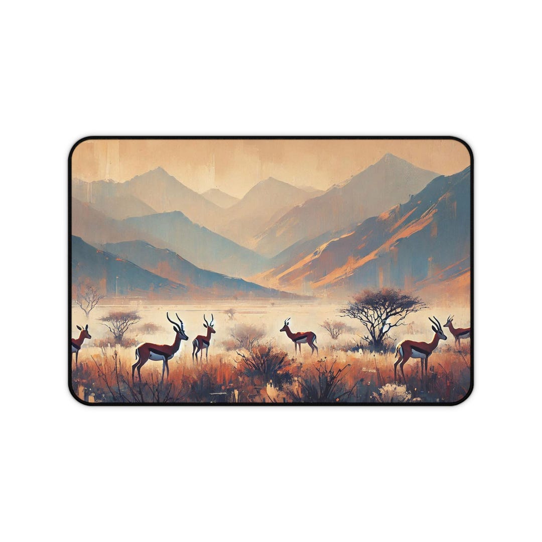 Nature-inspired Desk Mat, Wildlife Office Decor, Rustic Home Office ...