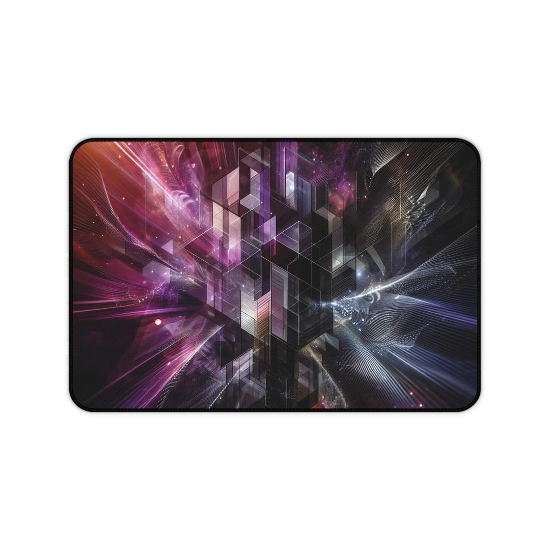 Cosmic Geometry Desk Mat | Office Decor, Gaming Accessory, Unique Gift ...
