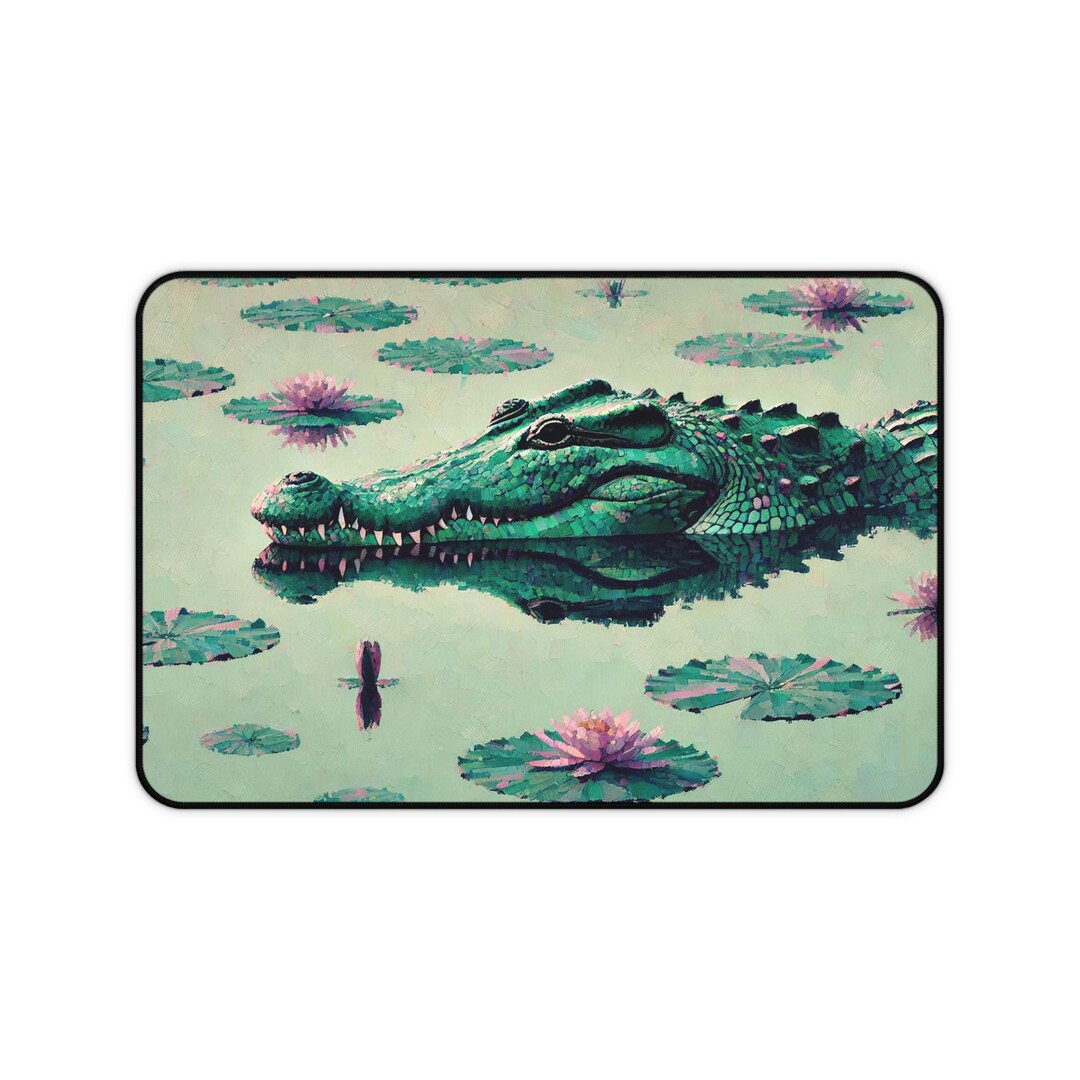 Crocodile Desk Mat - Stylish Animal Decor, Office Accessory, Gift for ...
