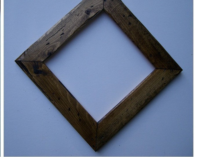 Rustic 8x8 Distressed Pine Frame With Glass . Hand Made . Hand Milled ...