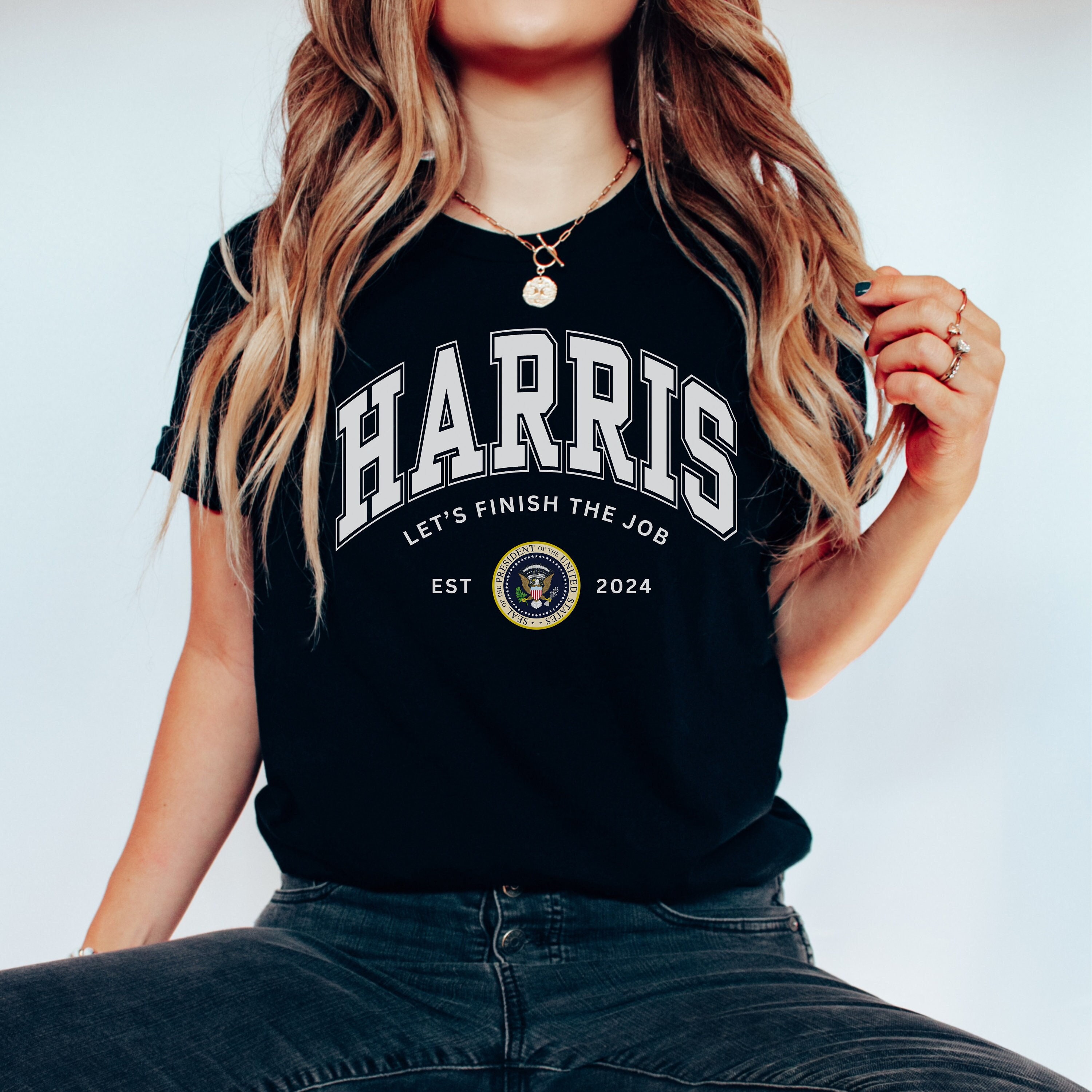 Kamala Harris Lets Finish the Job 2024 Tee President Harris Tshirt ...