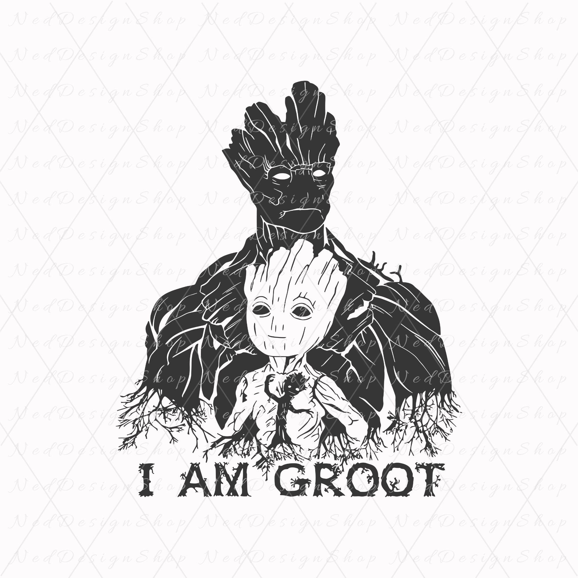 I Am Groot Svg, Digital File Groot Svg, Baby Groot Png, I Am Groot ...
