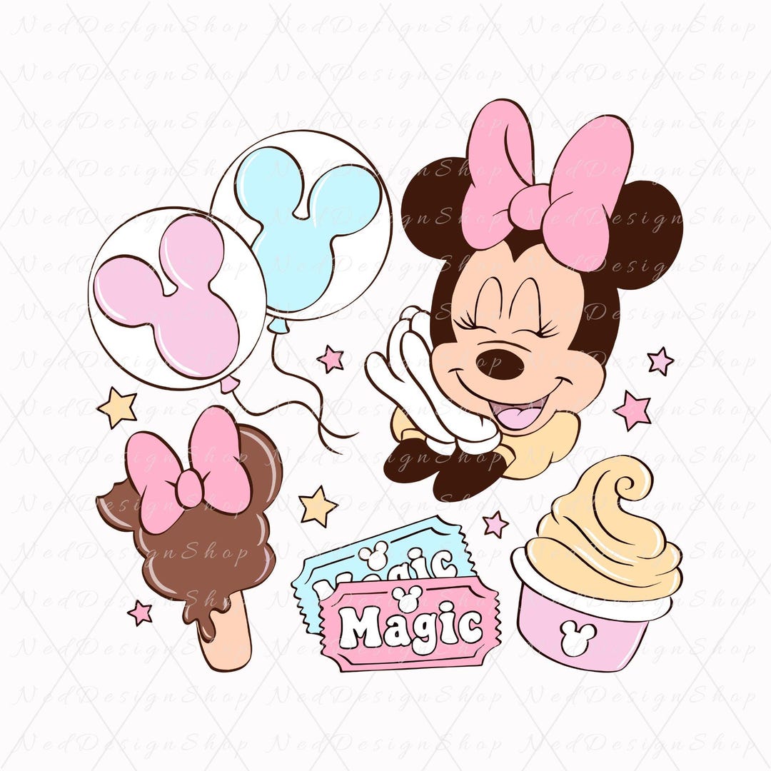 Minnie Magical Pastel Park Snacks PNG, Happiest Place on Earth Svg ...