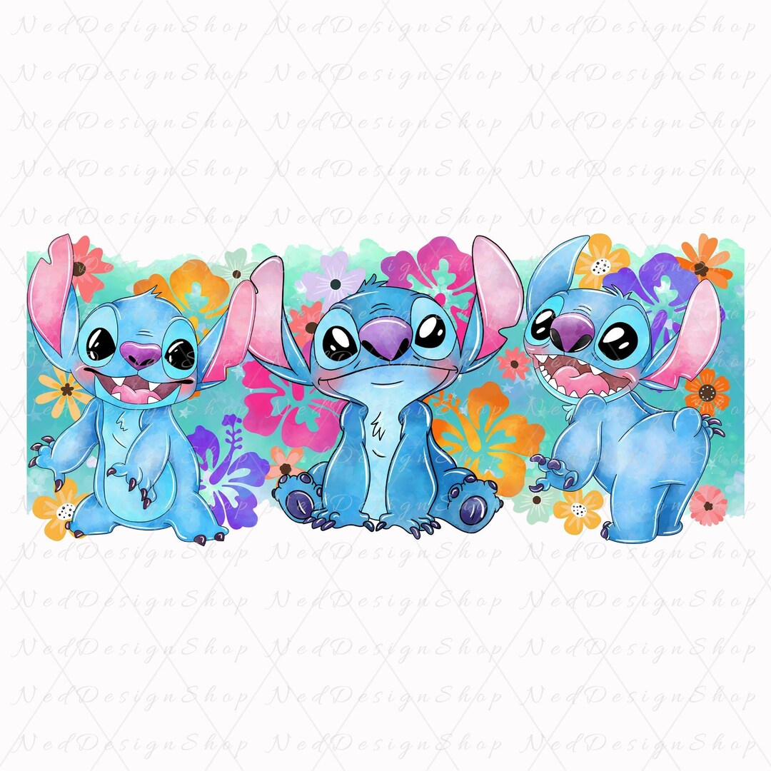 Watercolor Stitch Png, Retro Stitch Png, Stitch Tumbler Wrap, Magical ...