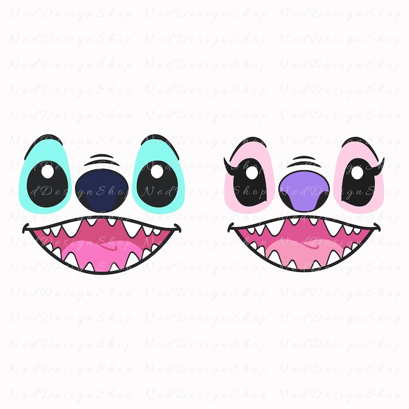 Stitch Face Svg - Etsy