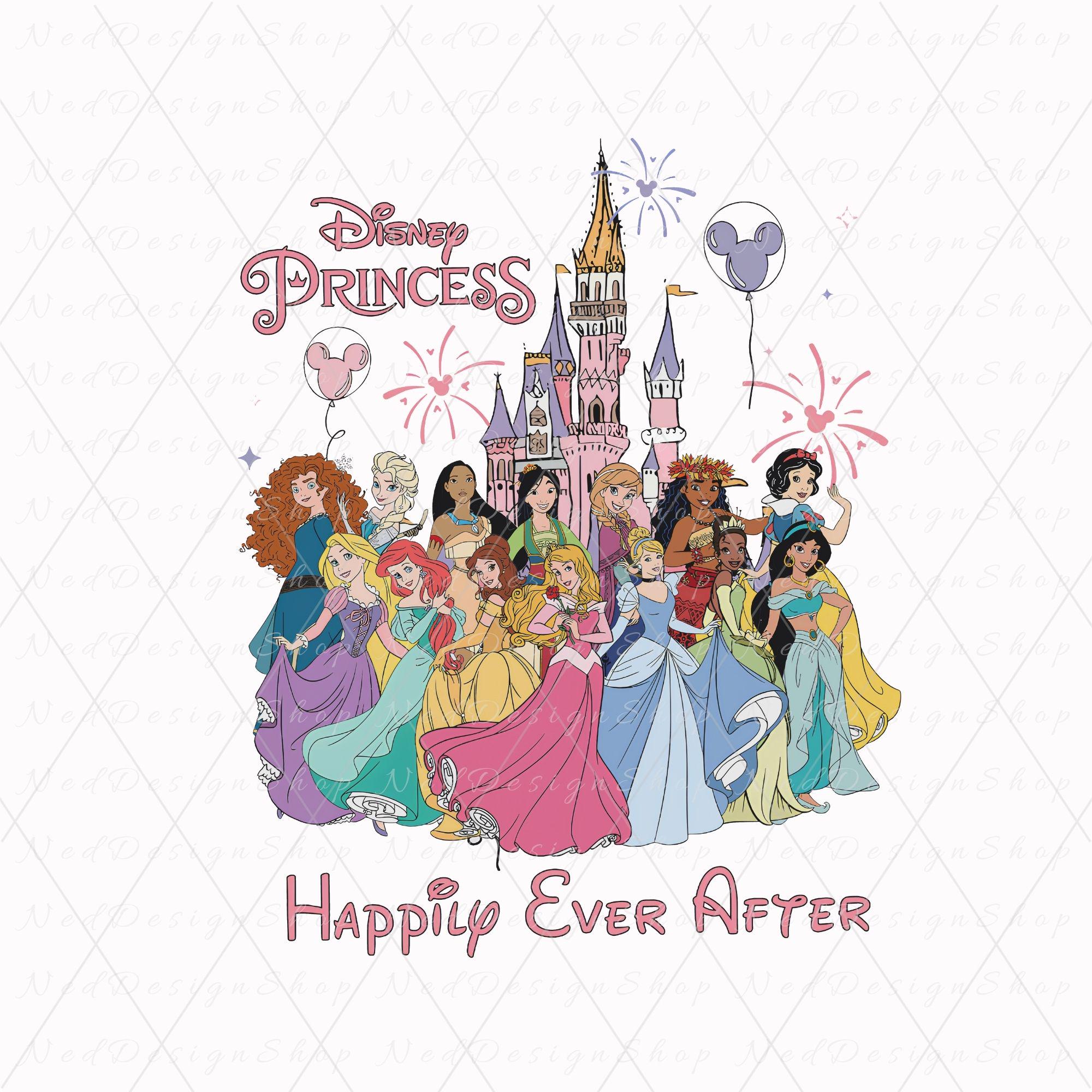 Retro Princess Happily Ever After Png, Princesses Png, Retro Colorful ...