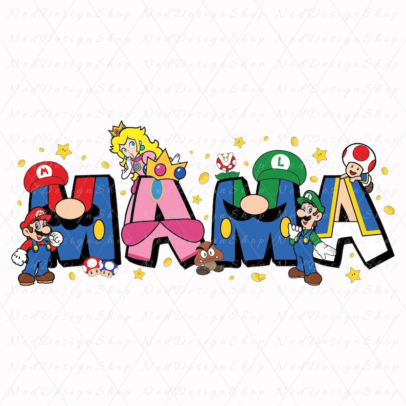 Super Mario Mama Png, Mario Mom Png, Mama Cartoon Movie Png, Retro Mama ...