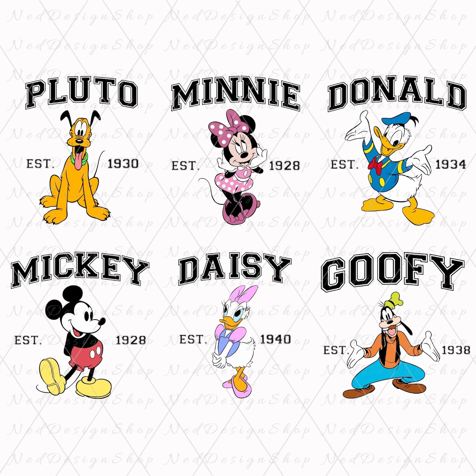 Bundle Mouse and Friends Svg, Retro Friends Svg, Family Trip, Retro ...