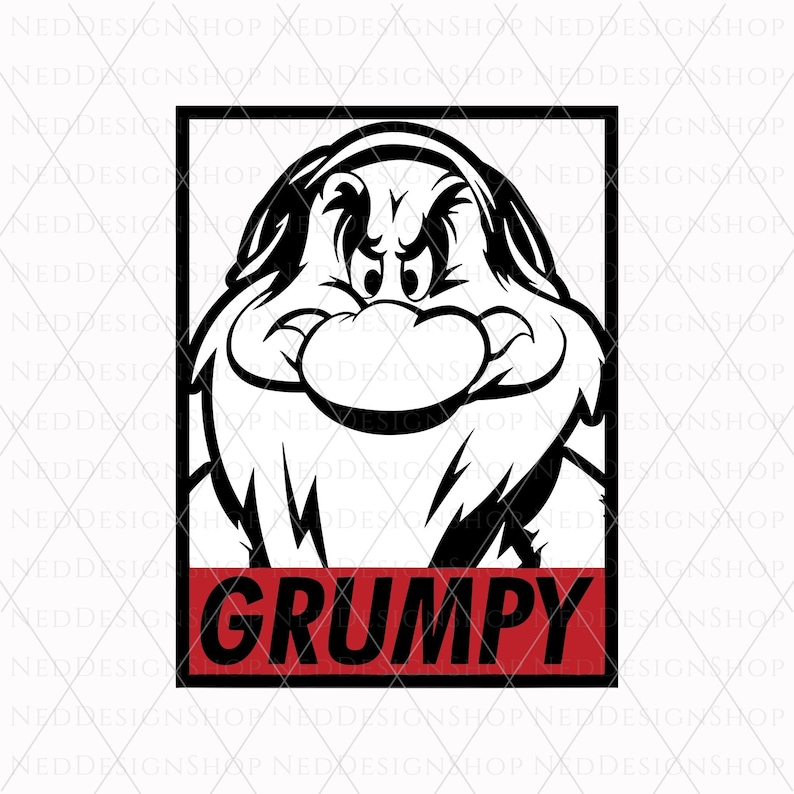 Retro Grumpy Png, Grumpy SVG, Grumpy and Snow White Png, Grumpy Shirt ...