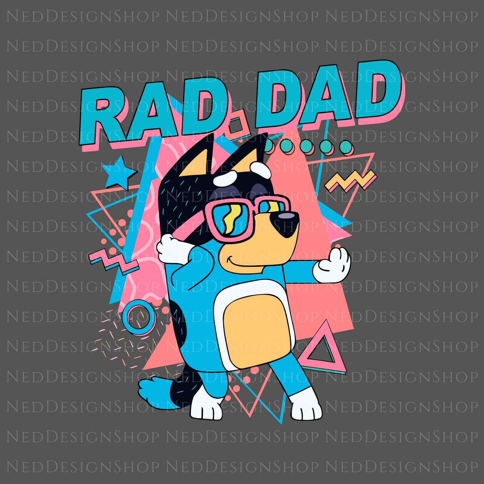Bluey Rad Dad PNG, Bluey Dad Png, Bluey Family Png, in My Bluey Dad Era ...