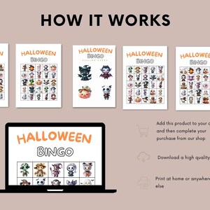 Halloween Bingo Cards, Spooky Kids Activity, Halloween Game, Halloween ...