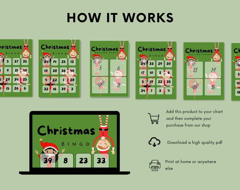 Christmas Bingo Cards, Christmas Game, Printable Christmas Bingo ...