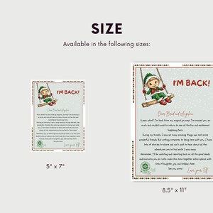 Editable Elf Arrival Letter Return Letter Christmas Elf I'm Back Elf ...