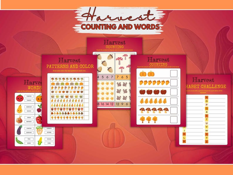 Harvest Games Printable Bundle Harvest Kids Crafts Harvest Coloring ...