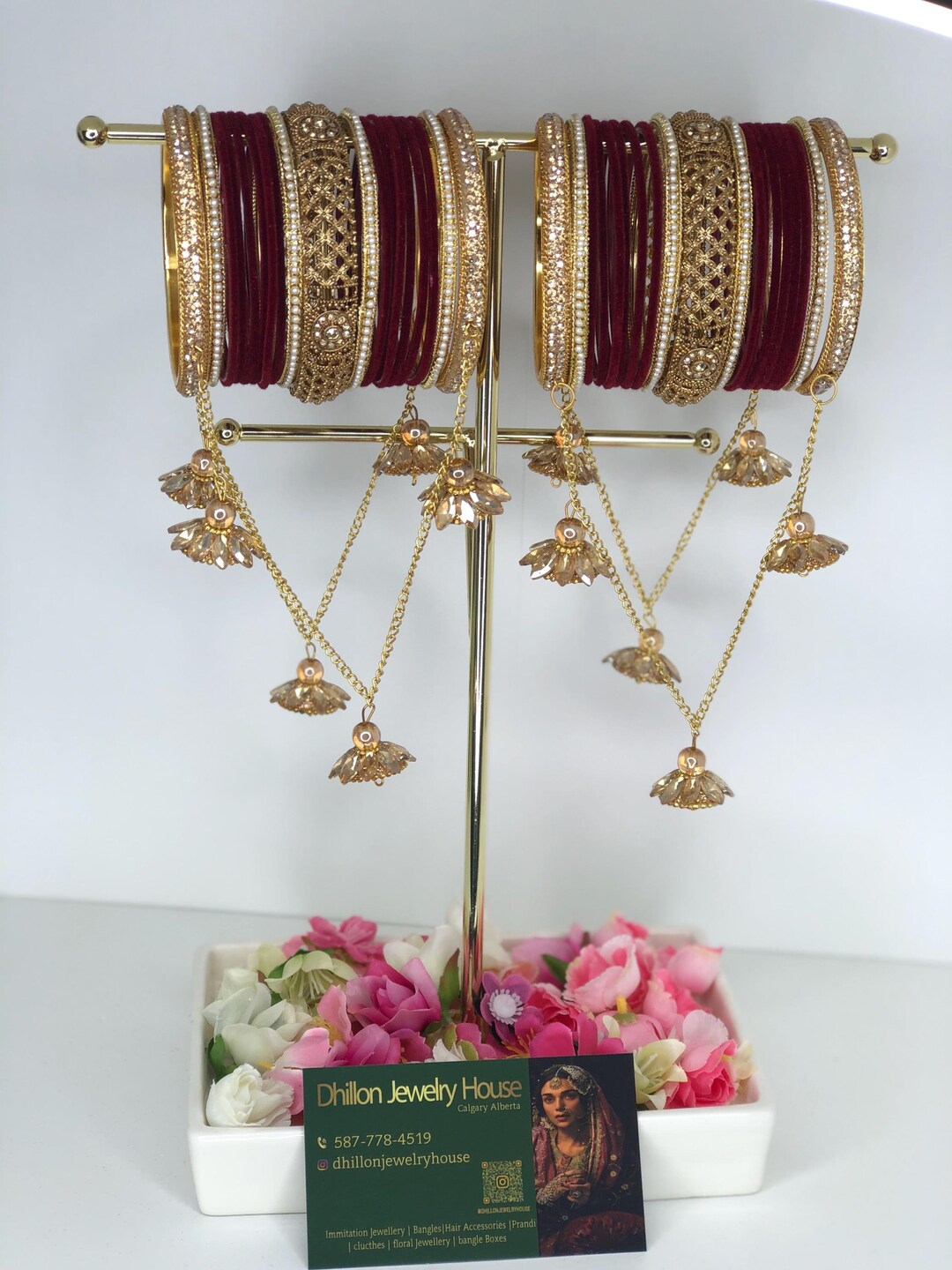 Maroon Bangles Double Set- Indianbangles-perfect Choice for Gifting and ...