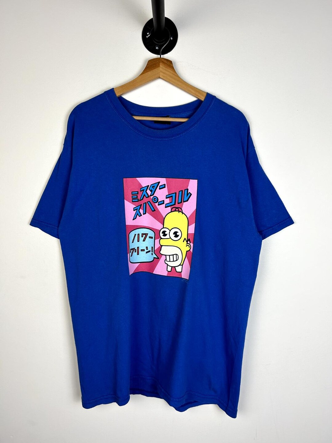 Vintage Y2K Simpsons Homer Mr Sparkle Japanese Blue Tee Size XL - Etsy