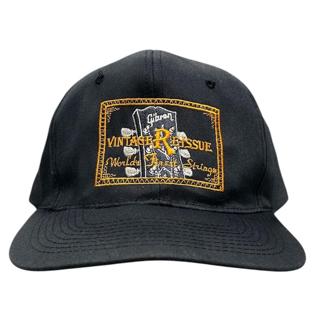 Vintage 90's Gibson Guitars Black Snapback Hat - Etsy