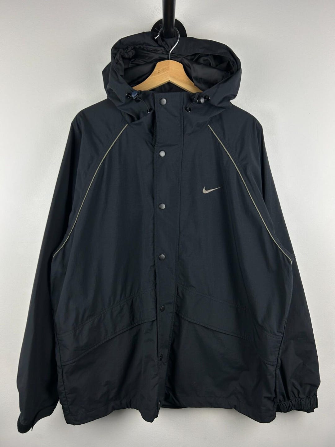Vintage Nike Golf Swoosh Black Windbreaker Size XL - Etsy