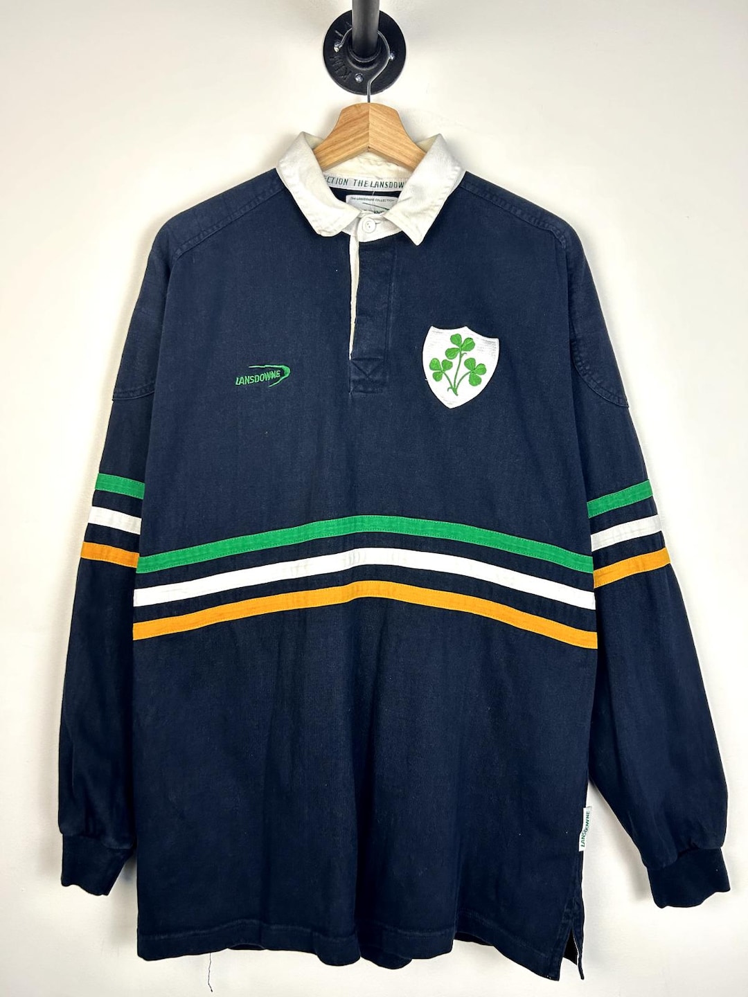 Vintage Lansdowne Irish Navy Rugby Polo Size XL - Etsy