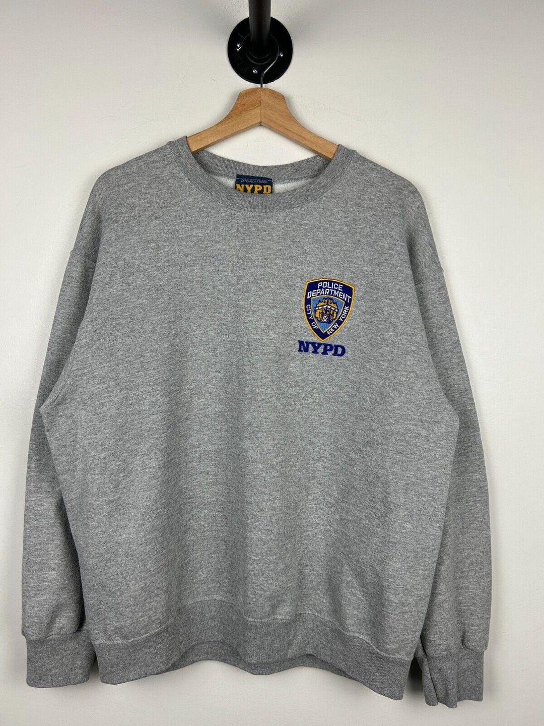 Vintage NYPD Police Department Grey Crewneck Size L - Etsy