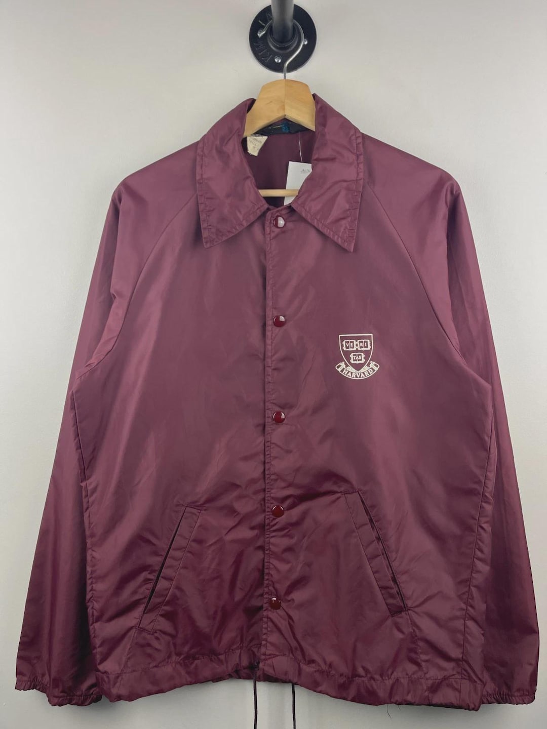 Vintage 70s Champion Running Man Harvard University Burgundy Coaches ...