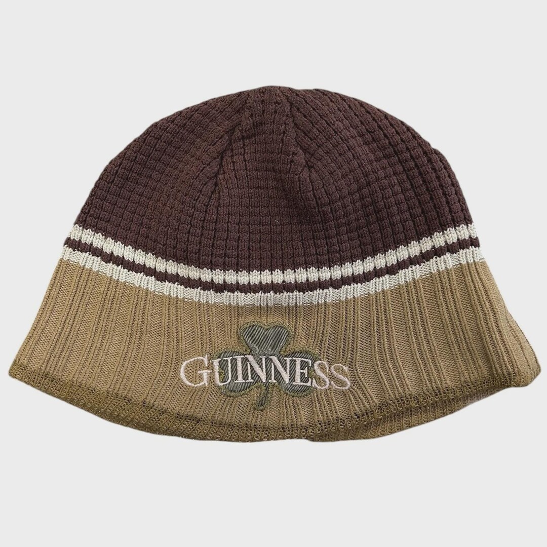 Vintage Guinness Beer Beige & Brown Knit Beanie - Etsy UK