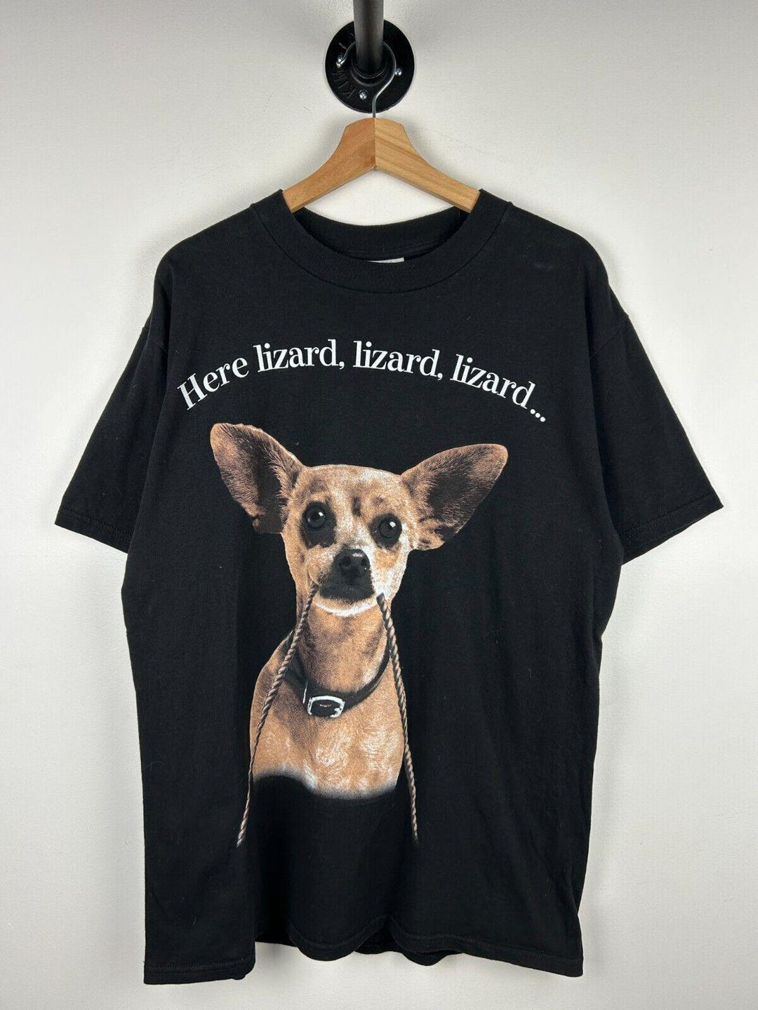 Vintage 90s Taco Bell Here Lizard Black Tee Size L - Etsy
