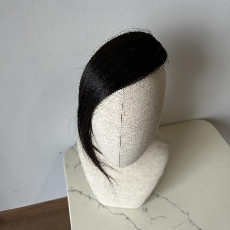 Handmade Clip in Bangs Extensions, Clean Angled Side Bangs, Real Human ...