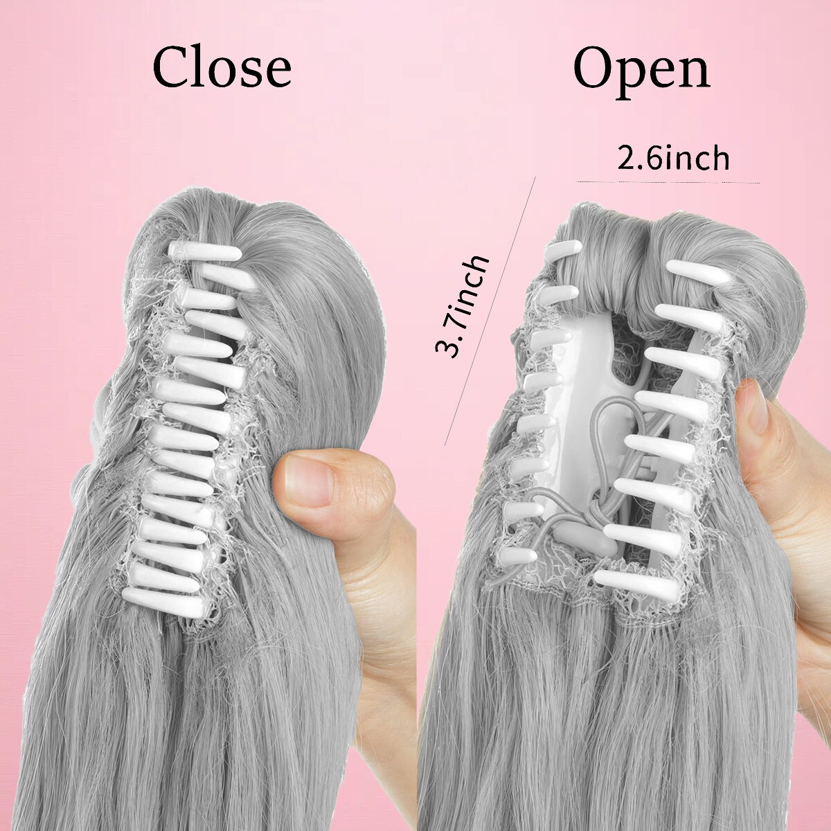 Claw Clip Ponytail Extension, Wavy Voluminous Faux Ponytail Hairpiece ...