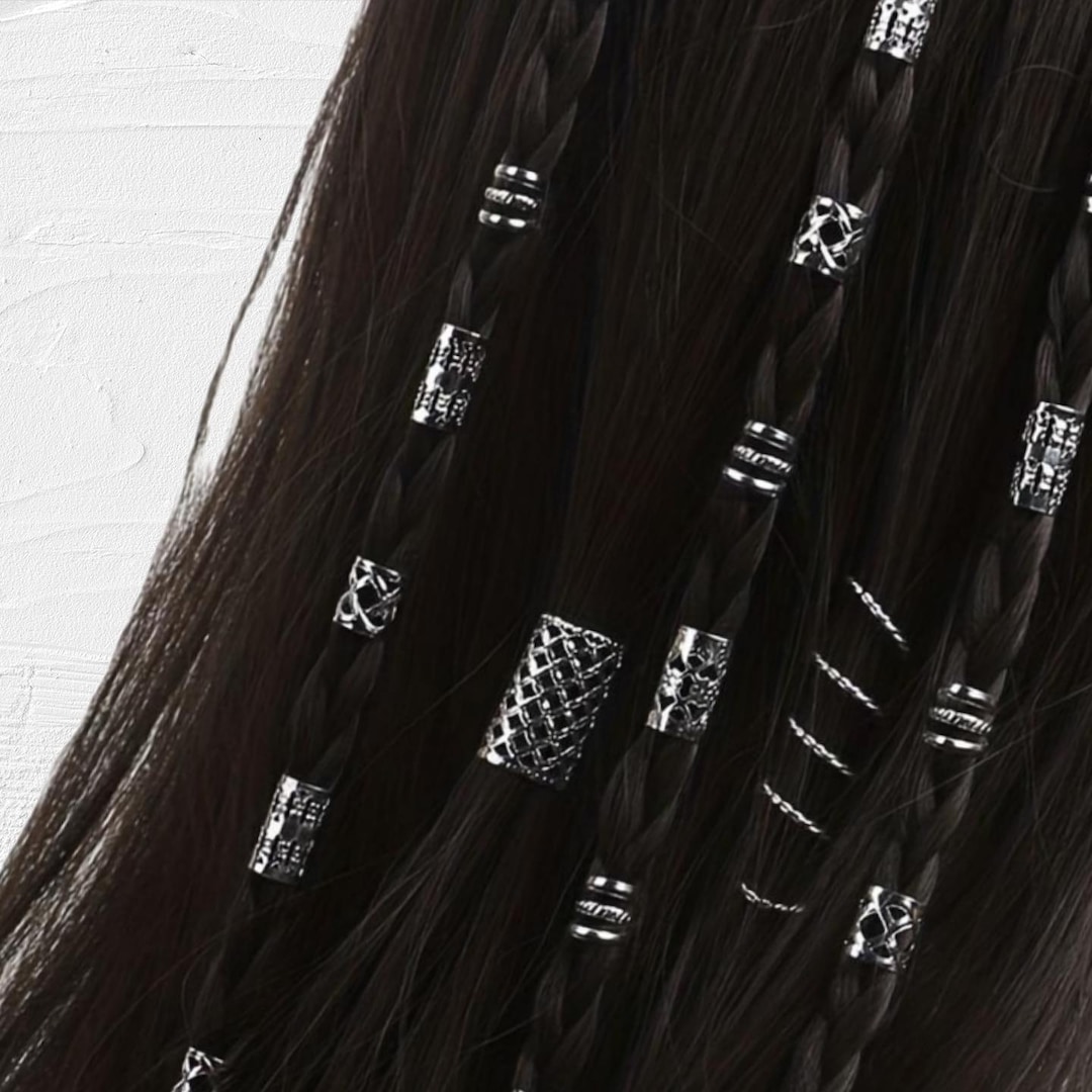 90 Pieces Metal Hair Rings for Braids, Dreadlocks, and Hairstyles ...