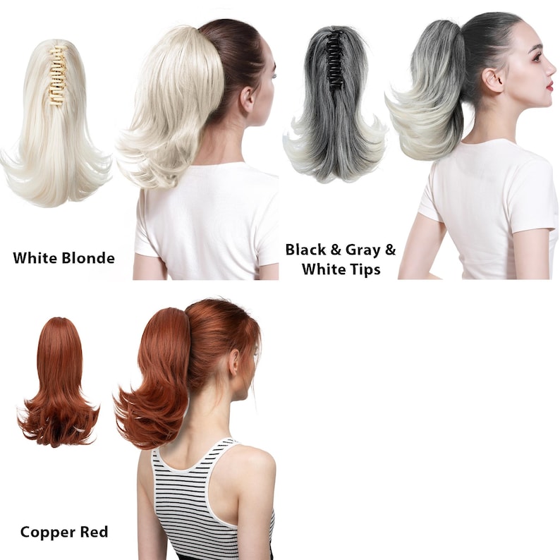 Claw Clip Ponytail Extension, Wavy Voluminous Faux Ponytail Hairpiece ...