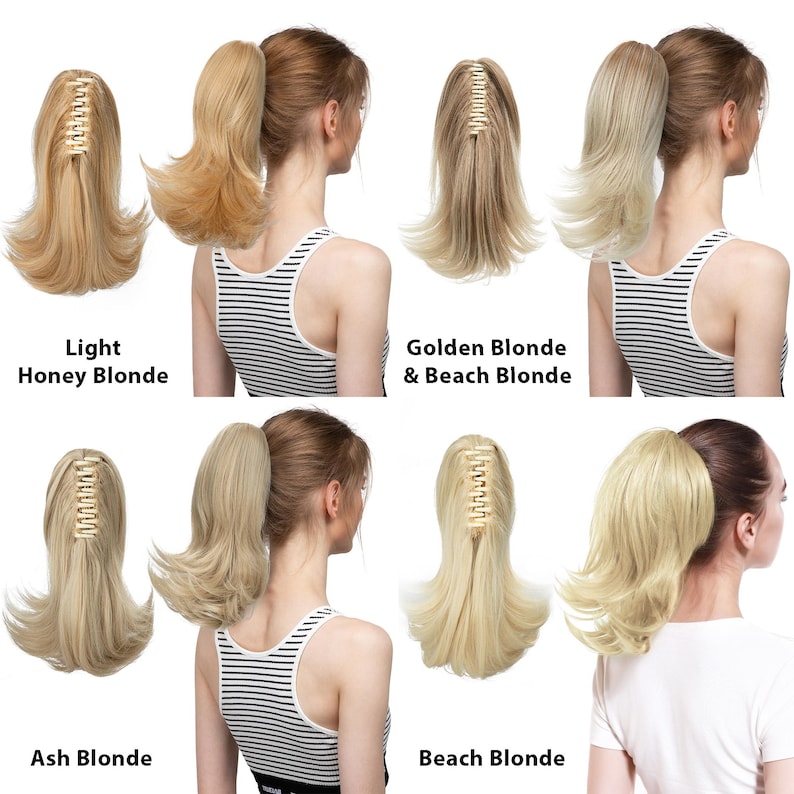 Claw Clip Ponytail Extension, Wavy Voluminous Faux Ponytail Hairpiece ...