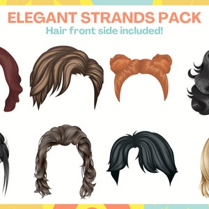 Procreate Stamps: Hair Mastery Collection, 75 Male and Female Hair ...