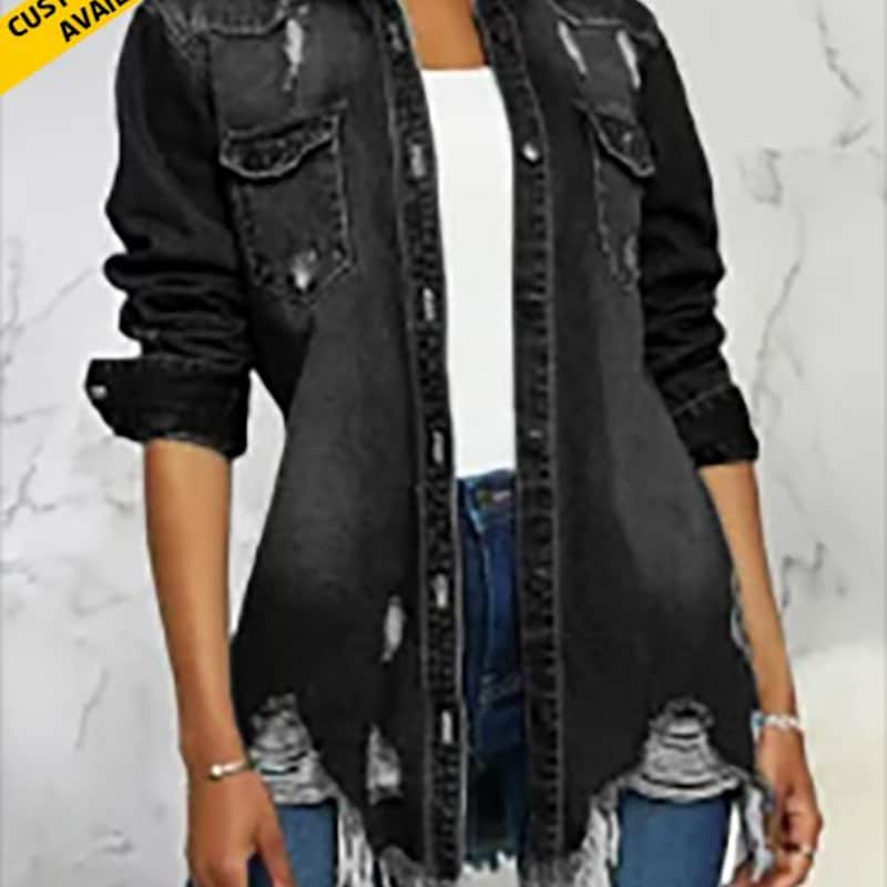 Long Denim Jacket - Etsy