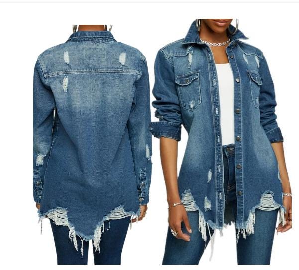 Randi Rye Denim Tunic Jacket Lightweight - Etsy