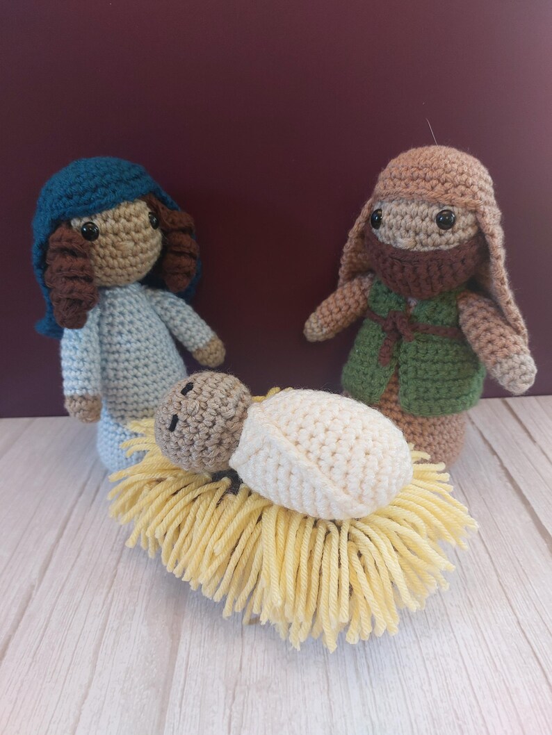 Crochet Nativity Set - Mary, Joseph, Baby Jesus - Etsy