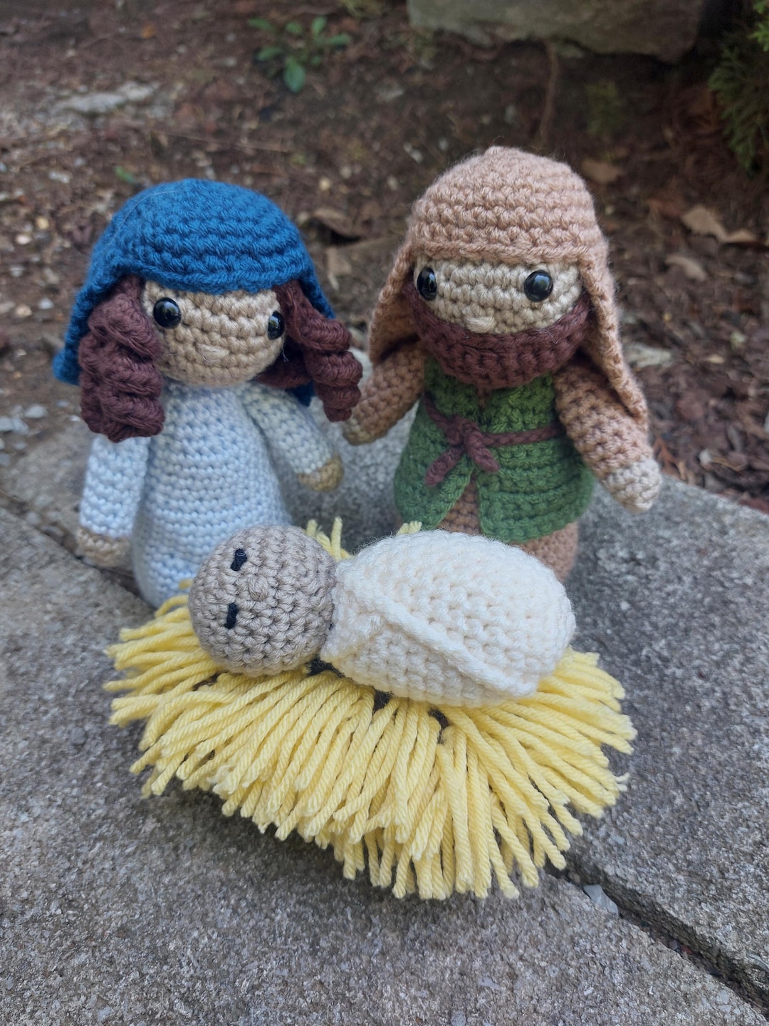 Crochet Nativity Set - Mary, Joseph, Baby Jesus - Etsy