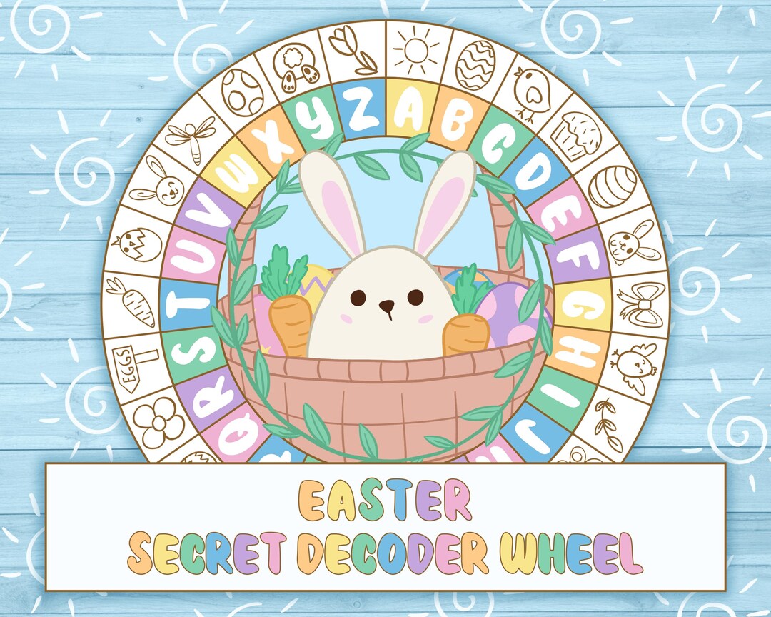Easter Secret Decoder Wheel | Escape Room Puzzles | Cipher Wheel ...